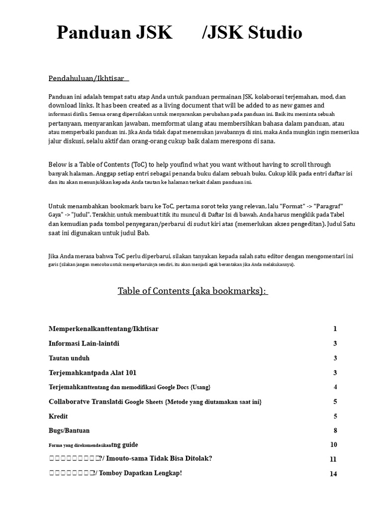 Panduan Studio JSK Komunitas - Pembaruan 02-02-2020 | PDF