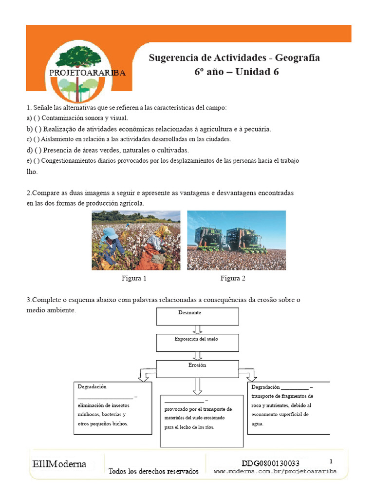 Ati Geo6 Uni6 El Campo y La Ciudad | PDF | Riego | Entorno natural