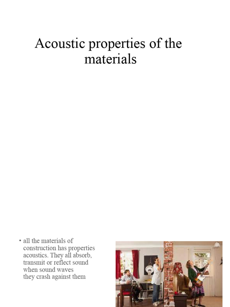 Acoustic Properties of Materials | PDF