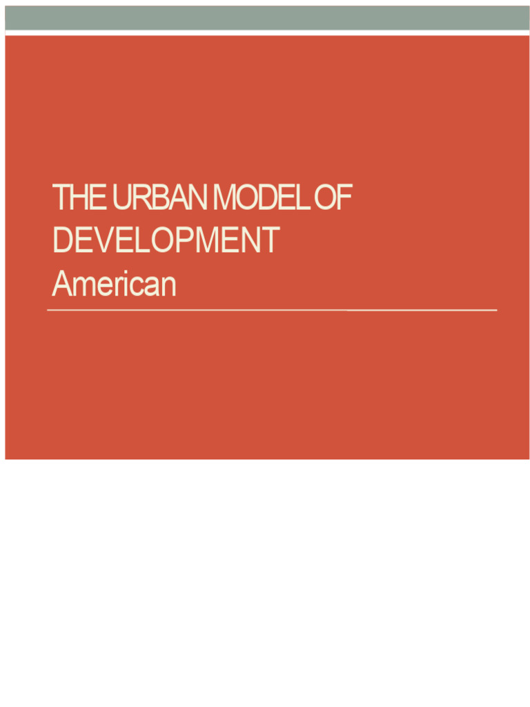 The Urban Development Model of The United States | PDF | City ...