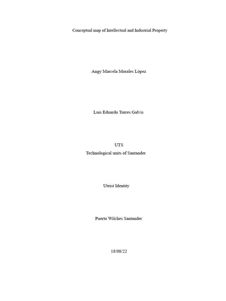Conceptual Map Intellectual and Industrial Property | PDF ...