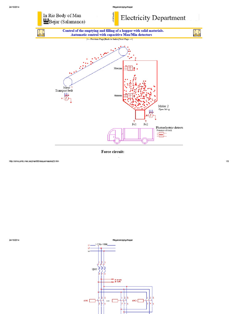 Filling and Emptying of Hopper | PDF | Relay | Electric Power