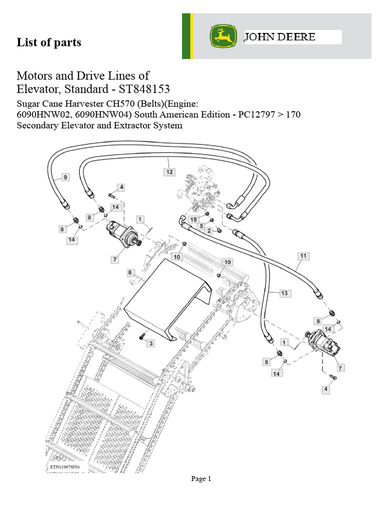 Elevator and Secondary Extractor System - Motors and Drive Lines of The ...