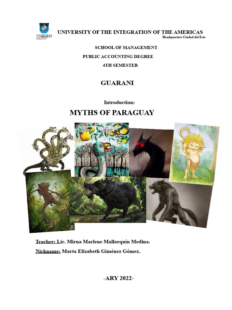 Guarani Myths of Paraguay Explained | PDF | Mythology