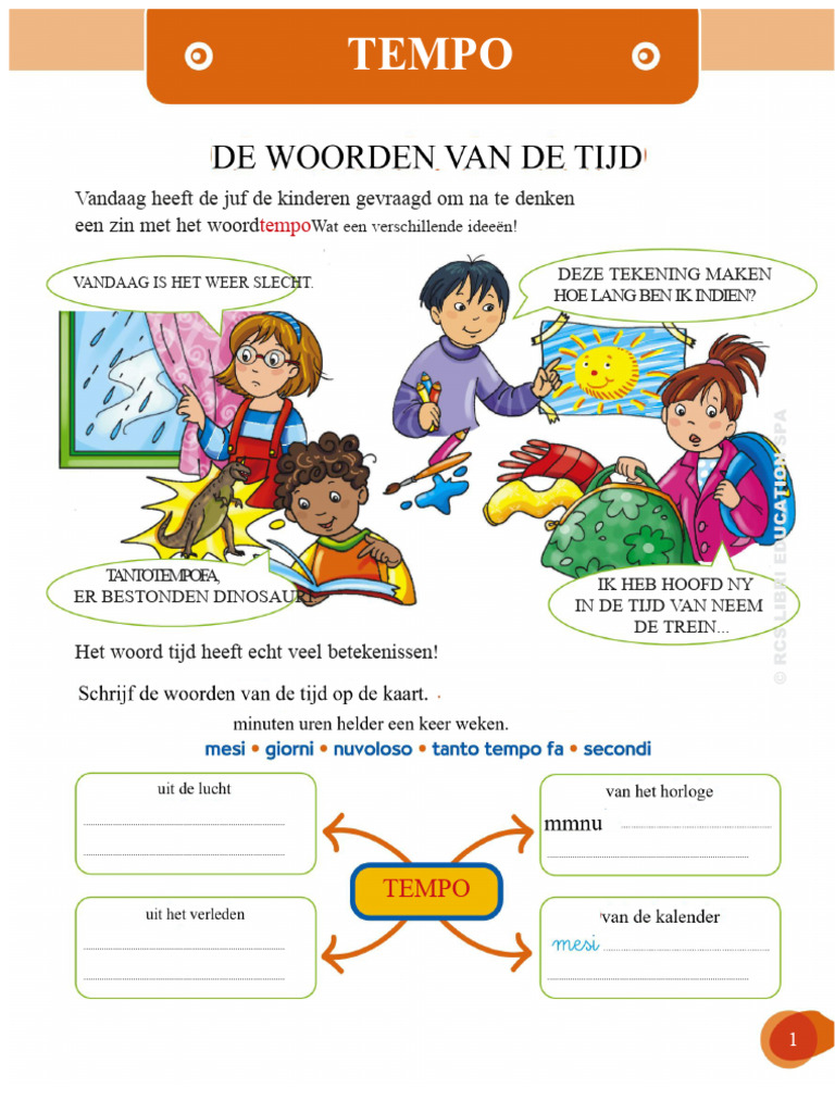 TIJD TIJD. Vandaag Heeft de Juf de Kinderen Gevraagd Om Na Te Denken ...