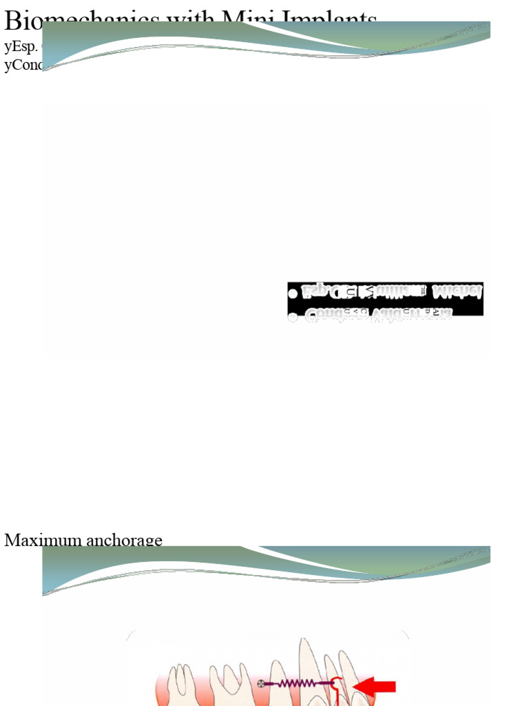 Biomechanics With Mini Implants | PDF | Orthodontics | Dentistry Branches