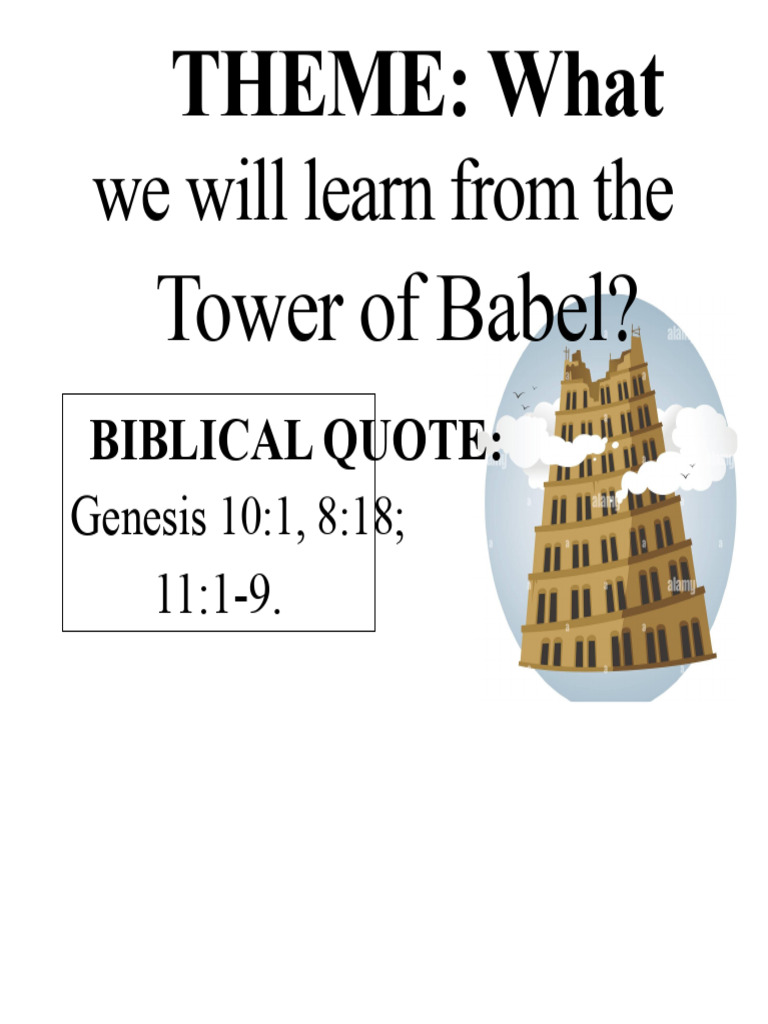 Lessons from the Tower of Babel | PDF | Noah | Genesis Flood Narrative