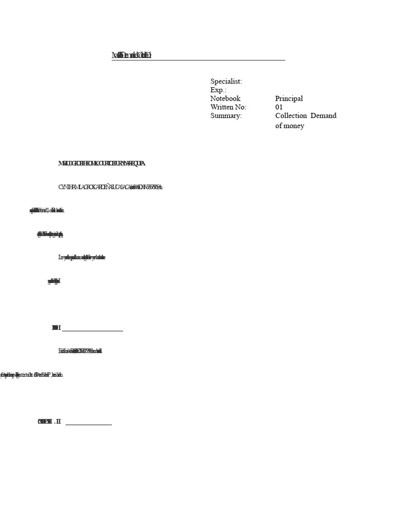 Model of Money Collection Demand | PDF