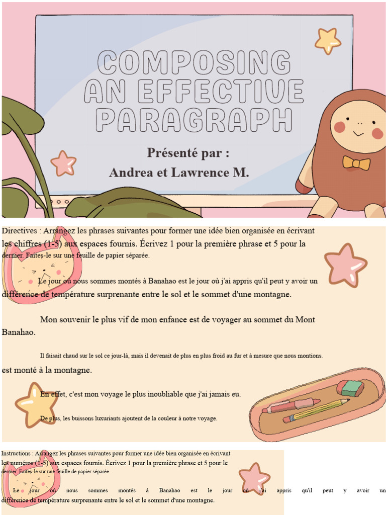 Comment rédiger un paragraphe efficace | PDF | Verbe | Alligator