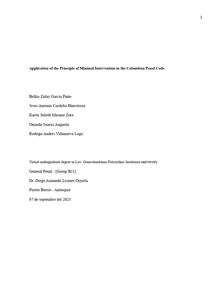 Previous Delivery 1 - Week 3 - General Criminal Law | PDF | Crimes ...