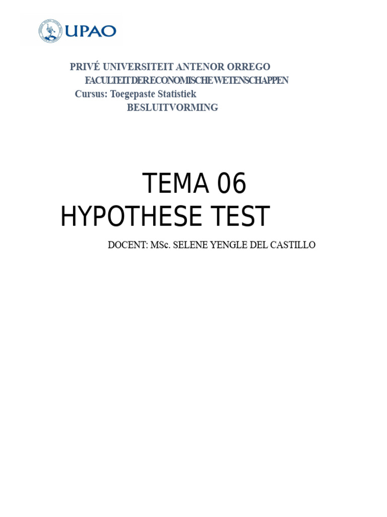 Hypothese Test | PDF