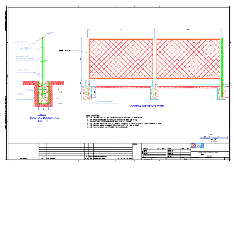 Perimeter Fence Construction Details | PDF | Building Engineering