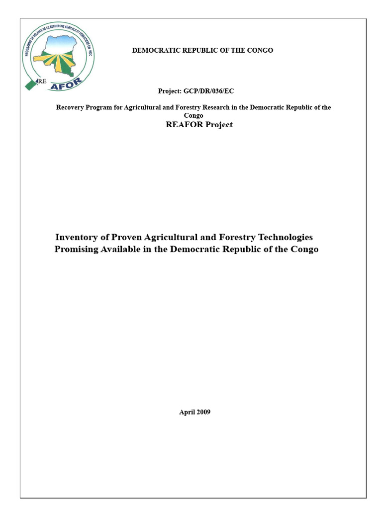 DR Congo National Variety Catalogue | PDF | Agriculture | Seed