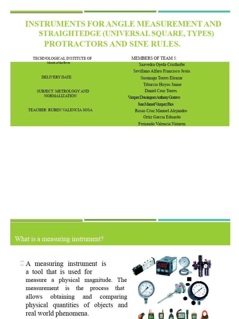 Instruments for angular and linear measurement (1) | PDF | Circle | Angle