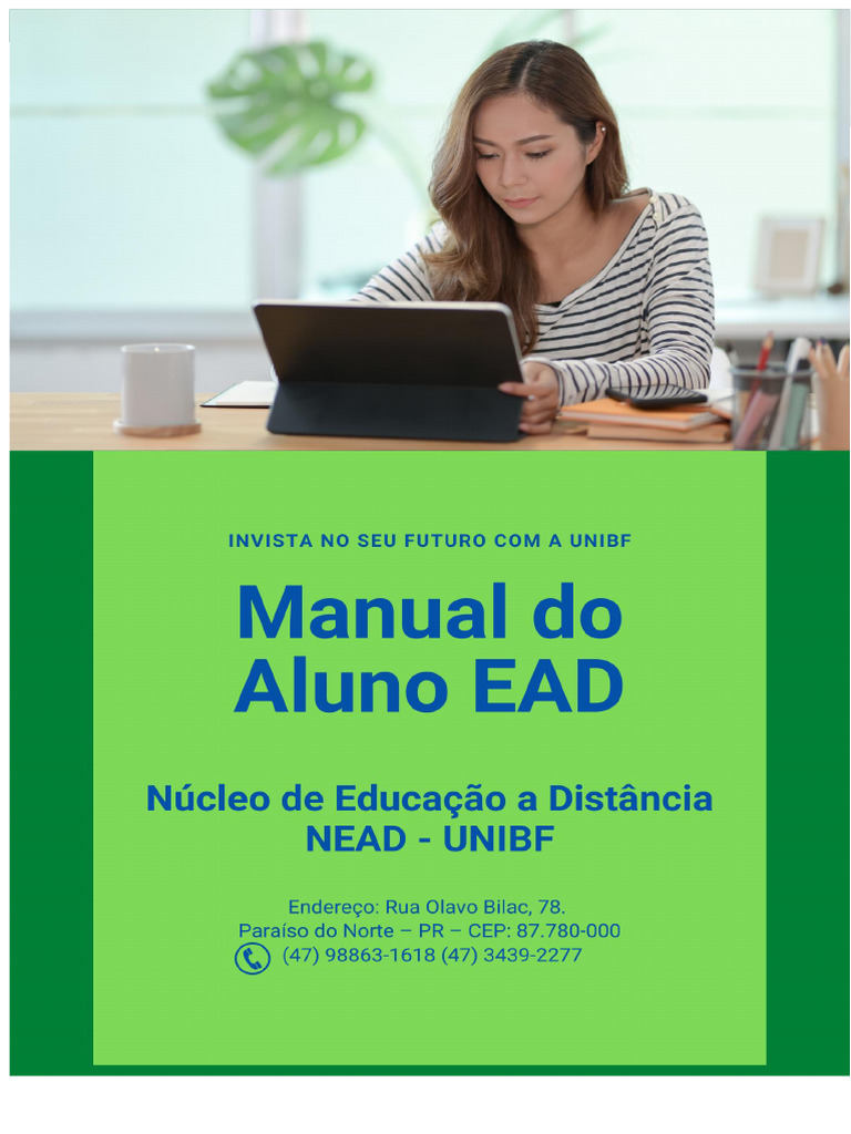 Manual del Estudiante EaD UNIBF | PDF | Educación a distancia | Plan de estudios