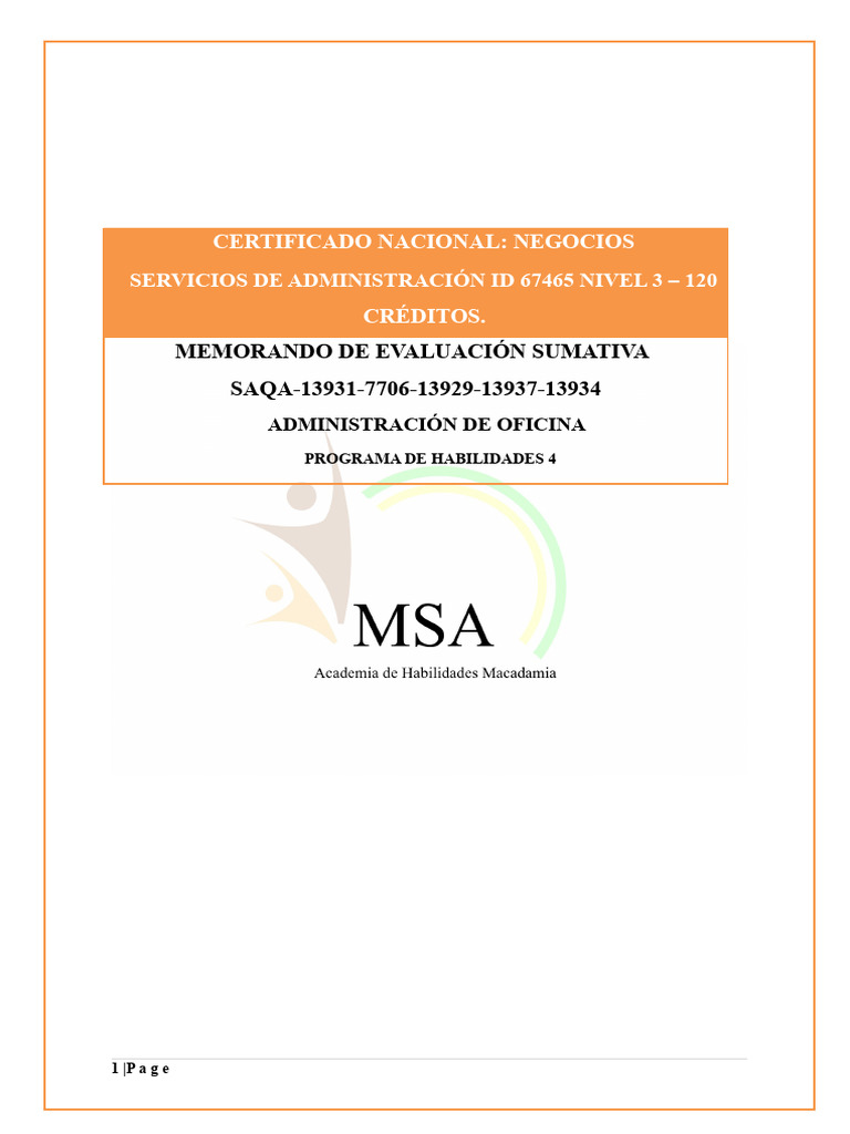 SAQA-13931-7706-13929-13937-13934- memorando SUMATIVO | PDF | Software ...