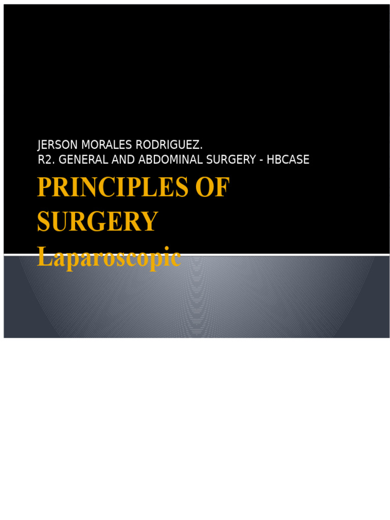 Laparoscopic Surgery Techniques Guide | PDF | Peritoneum