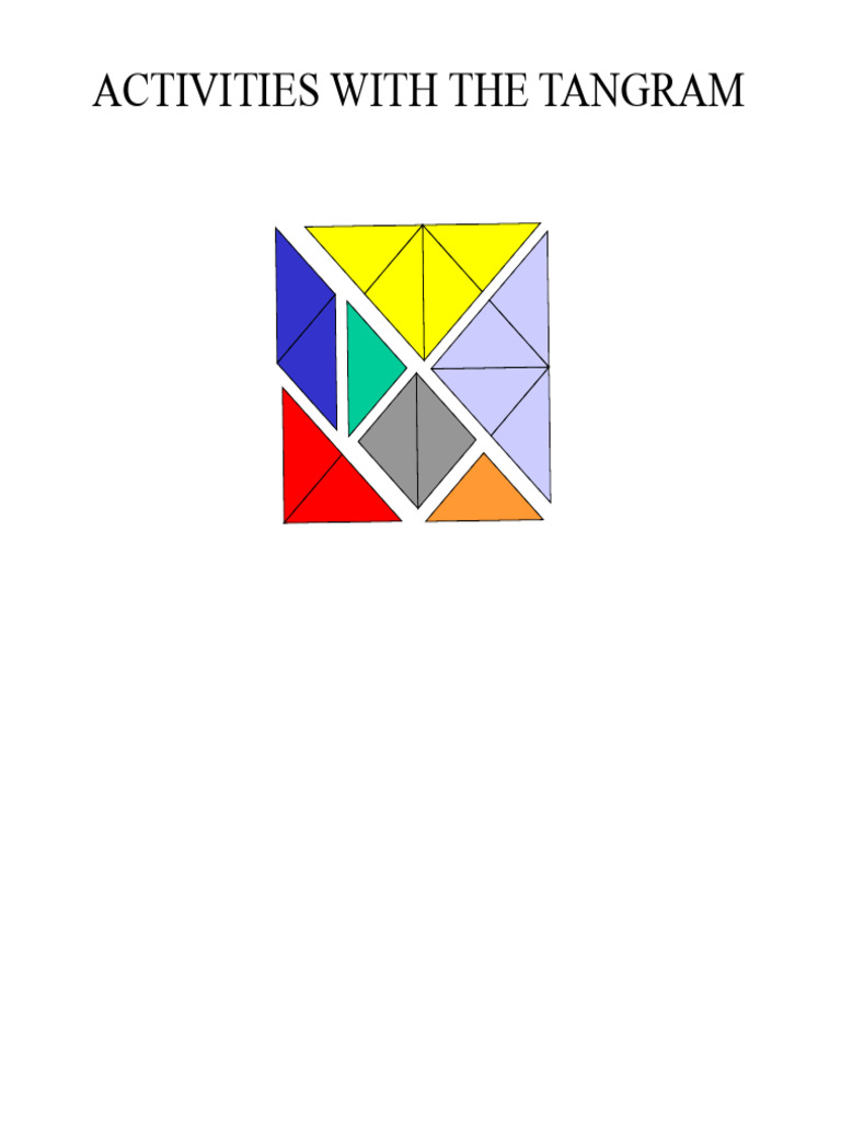 Tangram Activities for Math Learning | PDF | Triangle | Rectangle