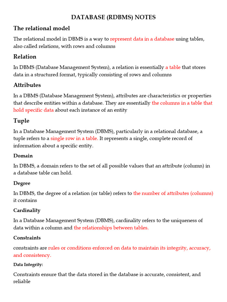 Database My SQL | PDF | Relational Database | Relational Model