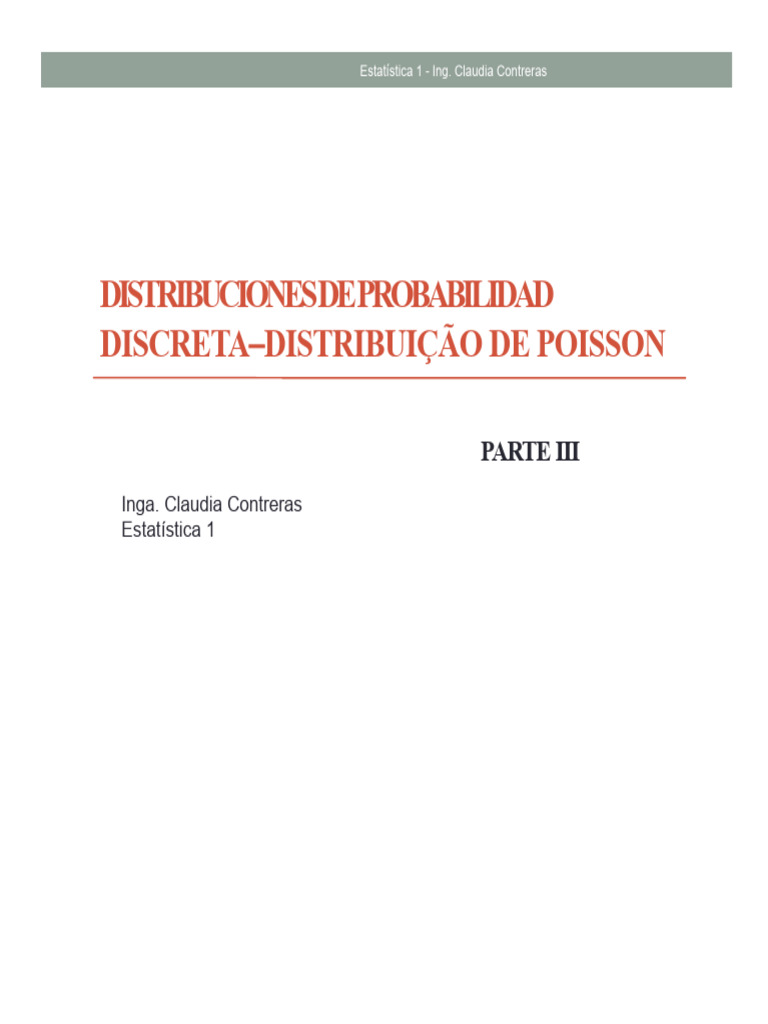 Distribuição de Poisson em Estatística | PDF | Distribuição de Poisson ...
