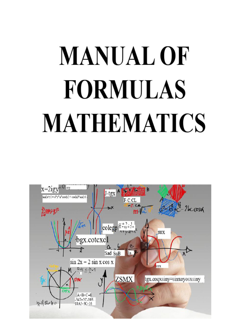 Mathematics Formulas Manual | PDF | Trigonometric Functions | Trigonometry