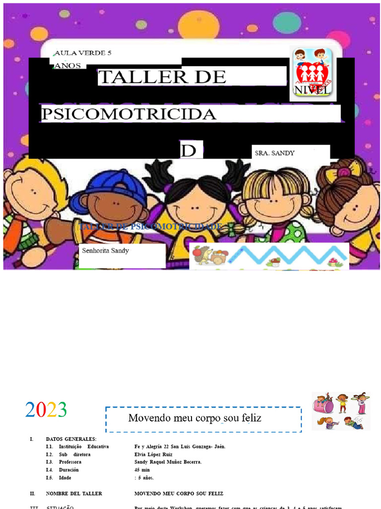 OFICINA DE PSICOMOTRICIDADE MISS SANDY RAQUEL.docx | PDF | Emoções