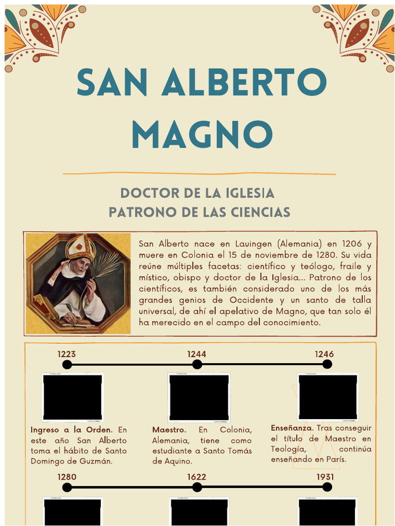 Saint Albert the Great - Infographic | PDF