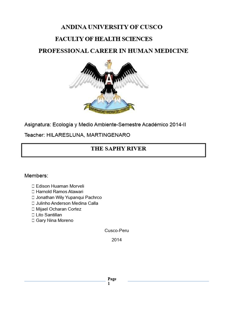 Monograph of The Saphy River | PDF | Water | River