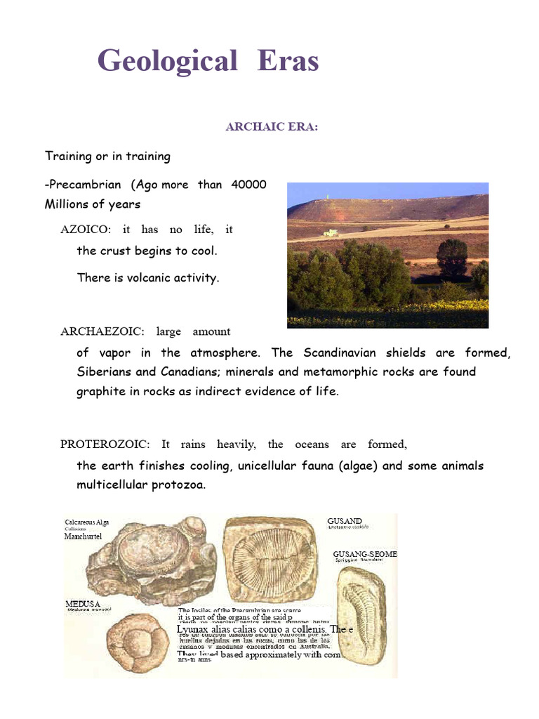 Geological Eras | PDF | Geology | Earth Sciences