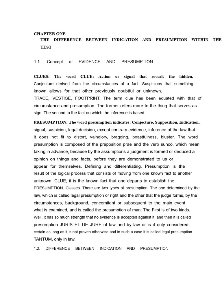 Differences Between Indication and Presumption | PDF | Inductive ...