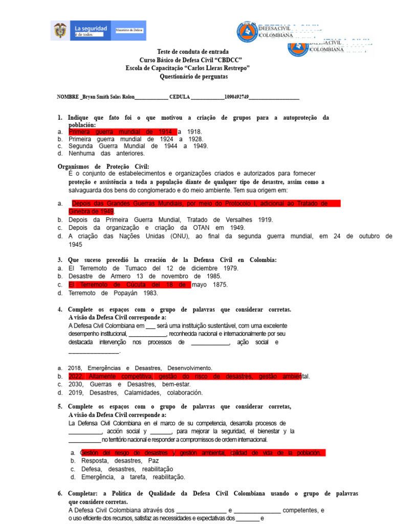 CONDUTA_DE_ENTRADA_CURSO_BASICO__ESCAP__2021 | PDF | Calor | Coração