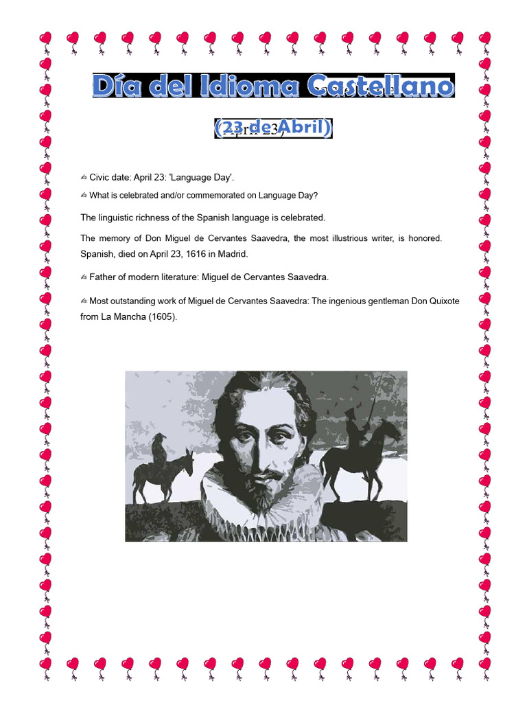 Day of The Spanish Language | PDF