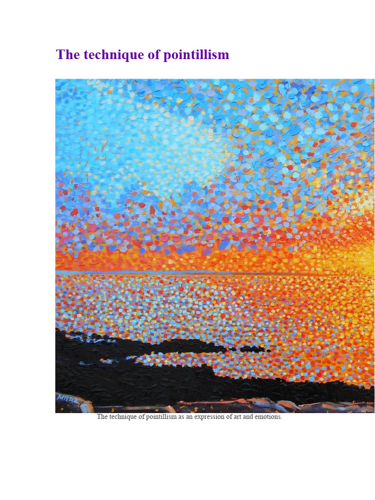The Technique of Pointillism | PDF | Plastic Arts | The Arts