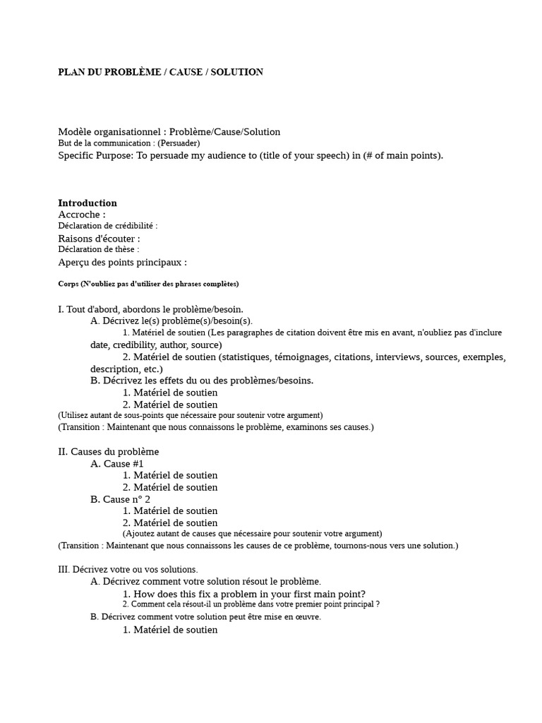 Problme De Communication Exemple