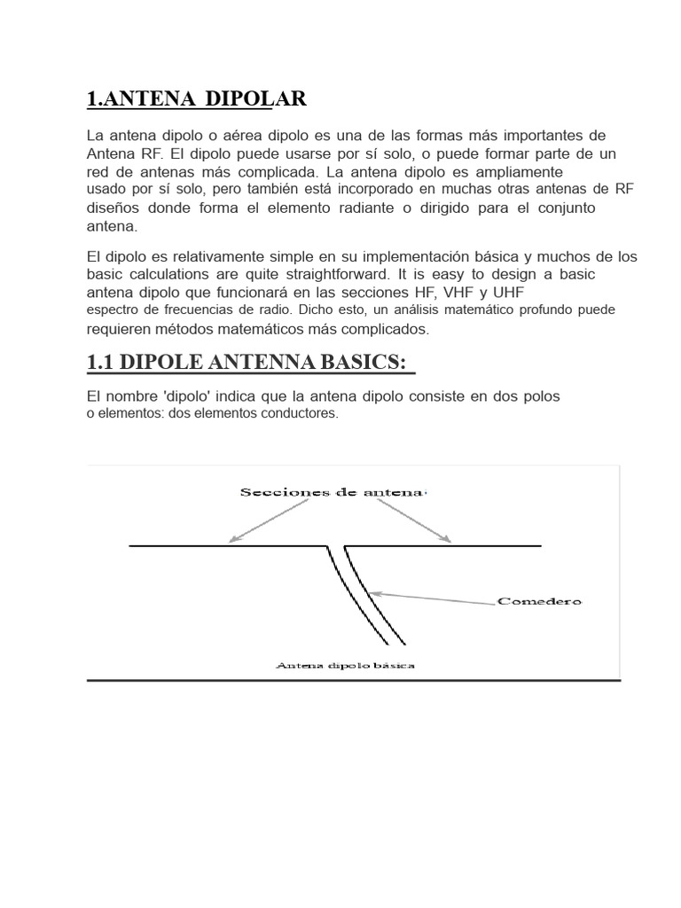 Antena Dipolo | PDF | Antena (Radio) | Radio