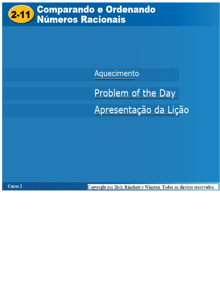 02_11_Comparando_e_Ordenando_Números_Racionais | PDF | Número racional ...