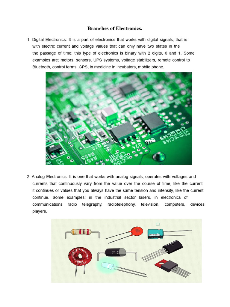 Branches of Electronics | PDF | Electronics | Electronic Circuits