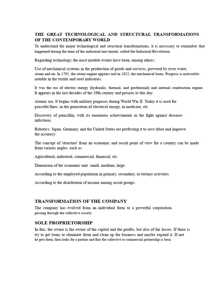 Transformations in Technology and Business | PDF | Engines | Industrial ...
