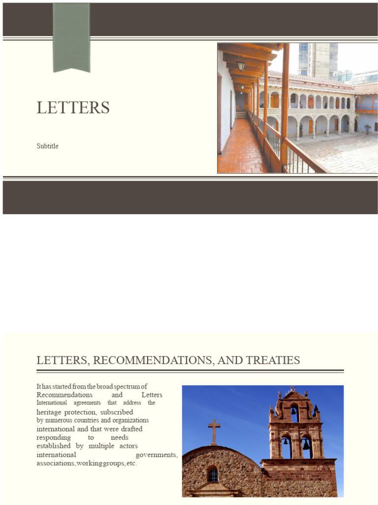 Letters and Treaties | PDF | Cultural Heritage | Cultural Geography