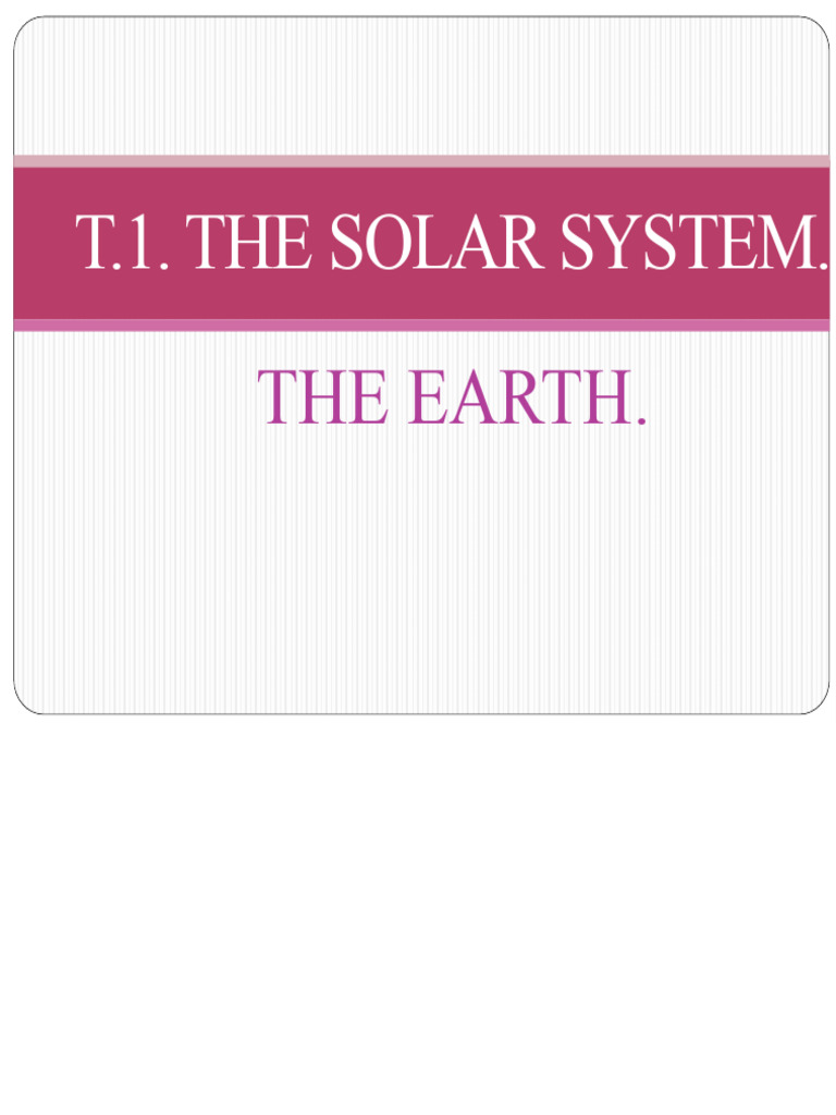 Overview of the Solar System Components | PDF