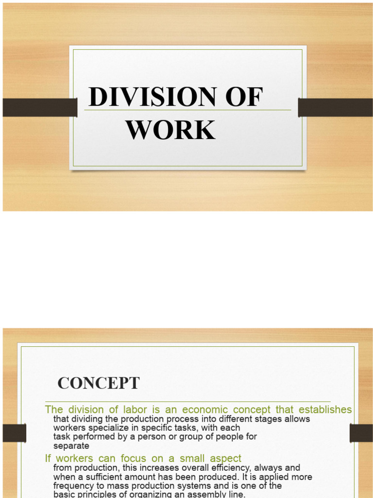 DIVISION OF LABOR | PDF