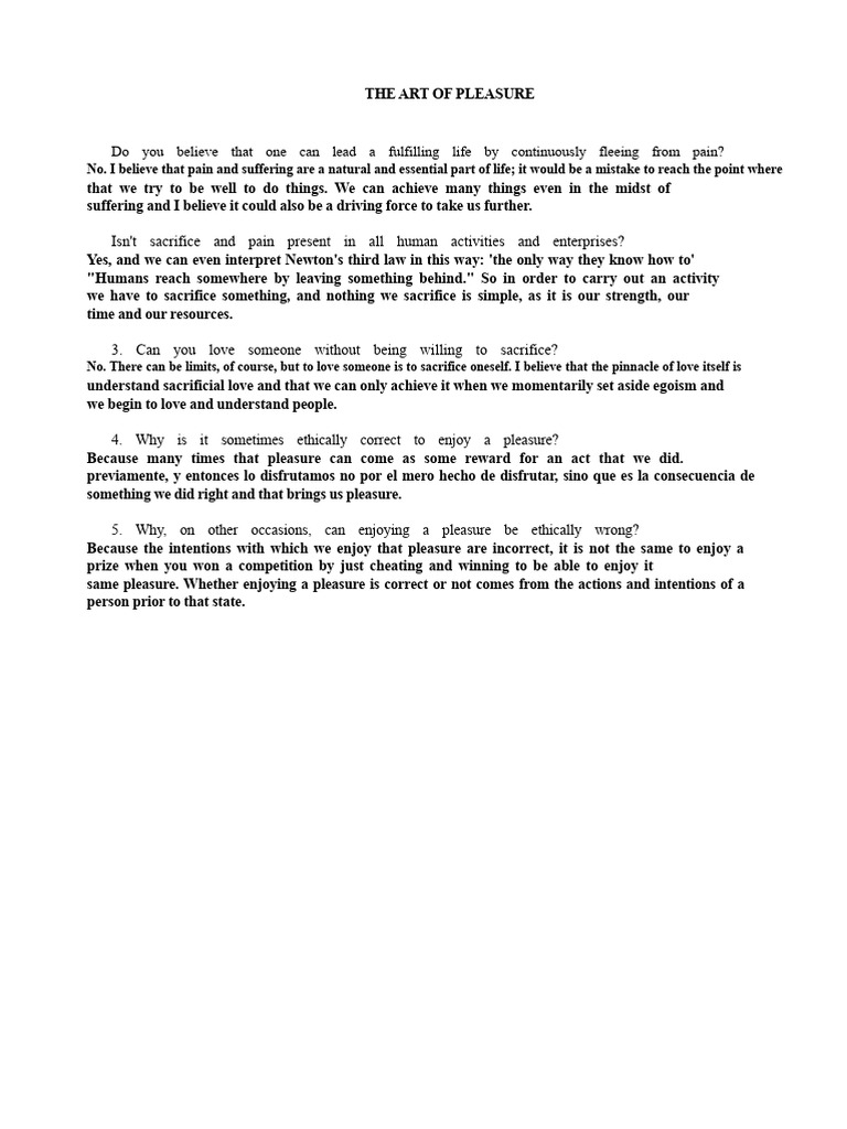 THE ART OF PLEASURE.docx | PDF