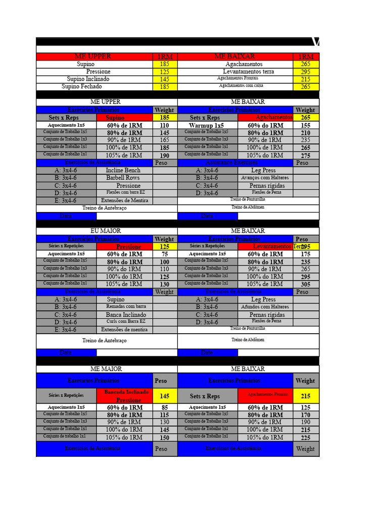 Calculadora Westside Conjugate | PDF | Musculação | Gestão da obesidade