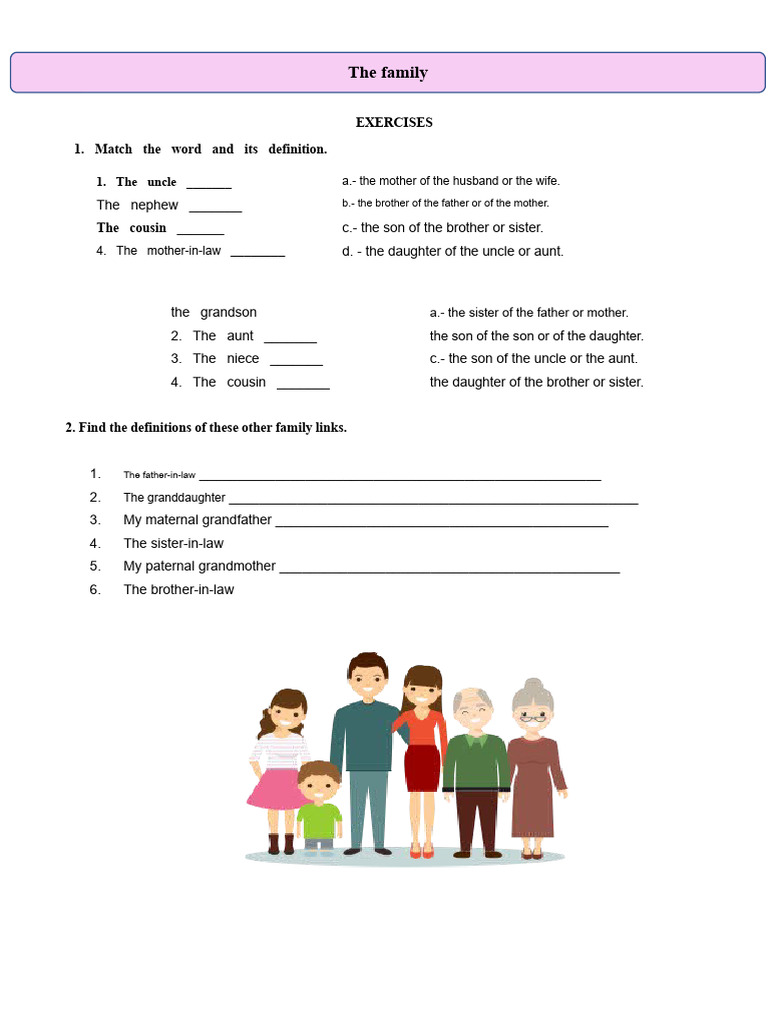 The family - Exercises | PDF