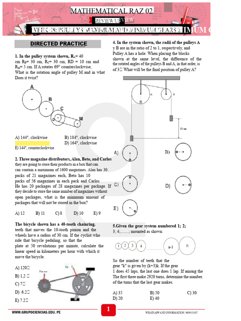 WEEK 8 - MATH REASONING 02 | PDF | Area | Gear