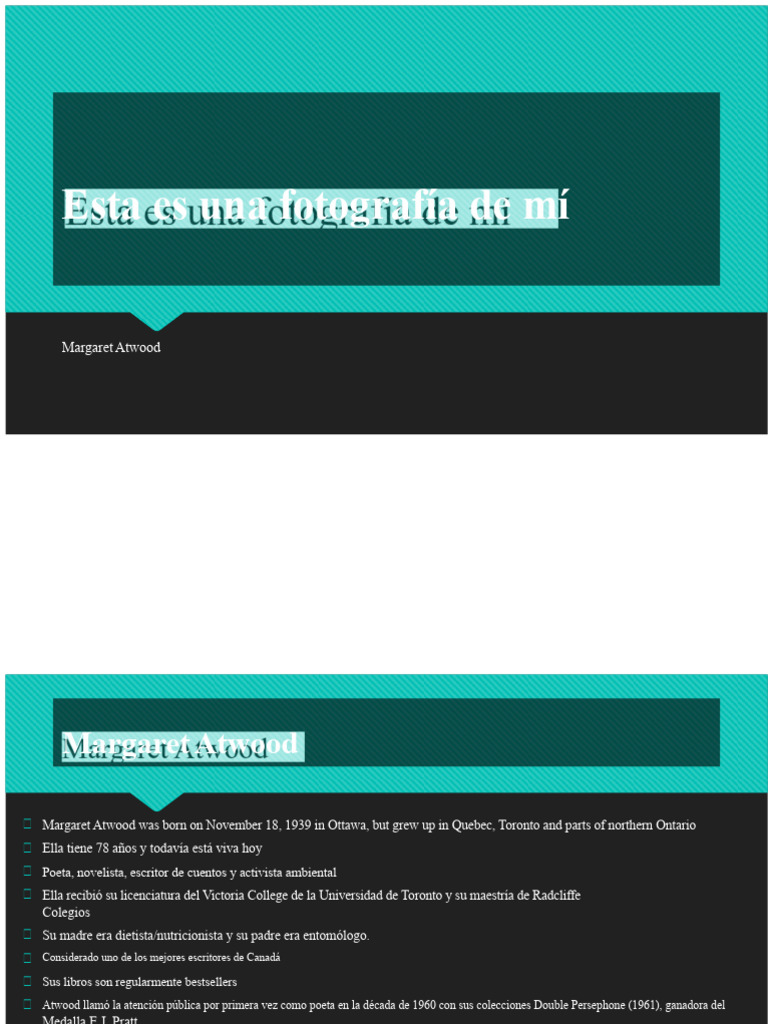 Análisis del poema "Esta es una fotografía de mí" | PDF