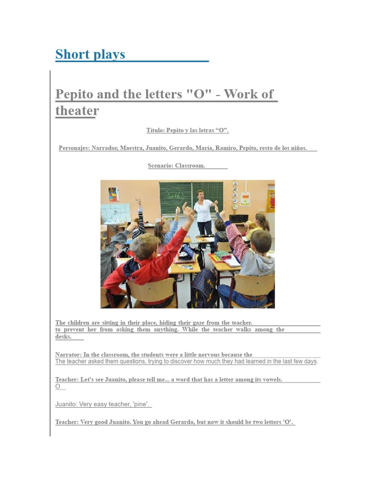 Short Plays for Kids: Engaging Scripts | PDF