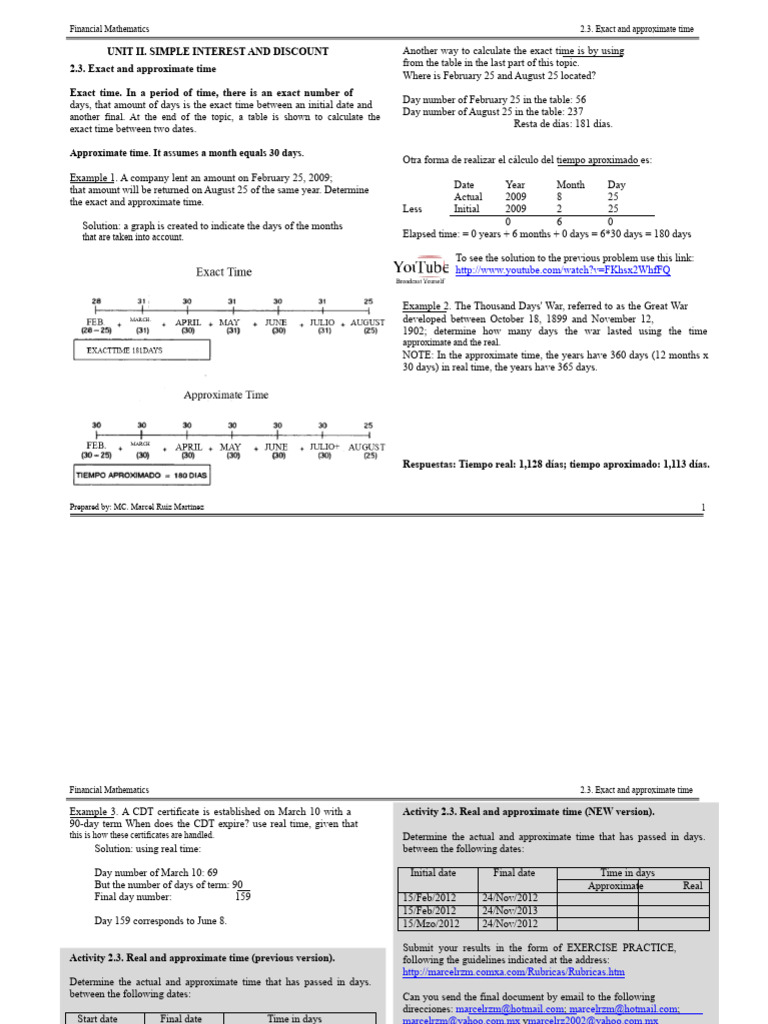 Exact and Approximate Time Value | PDF | Numbers | Mathematics