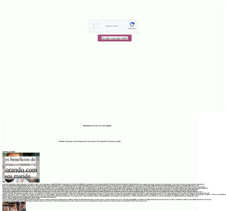 benefícios de orar às 3 da manhã | PDF | Oração | Jesus