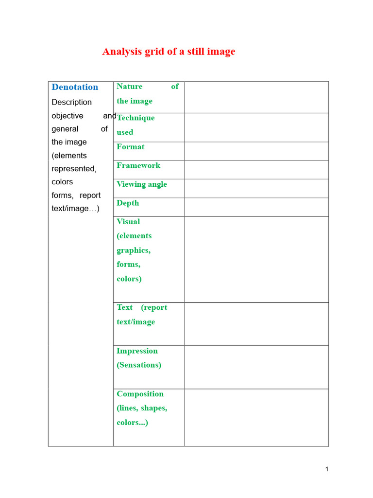 Image analysis grid | PDF